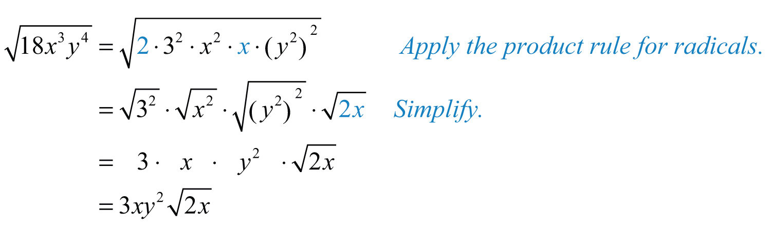 Simplifying Radical Expressions