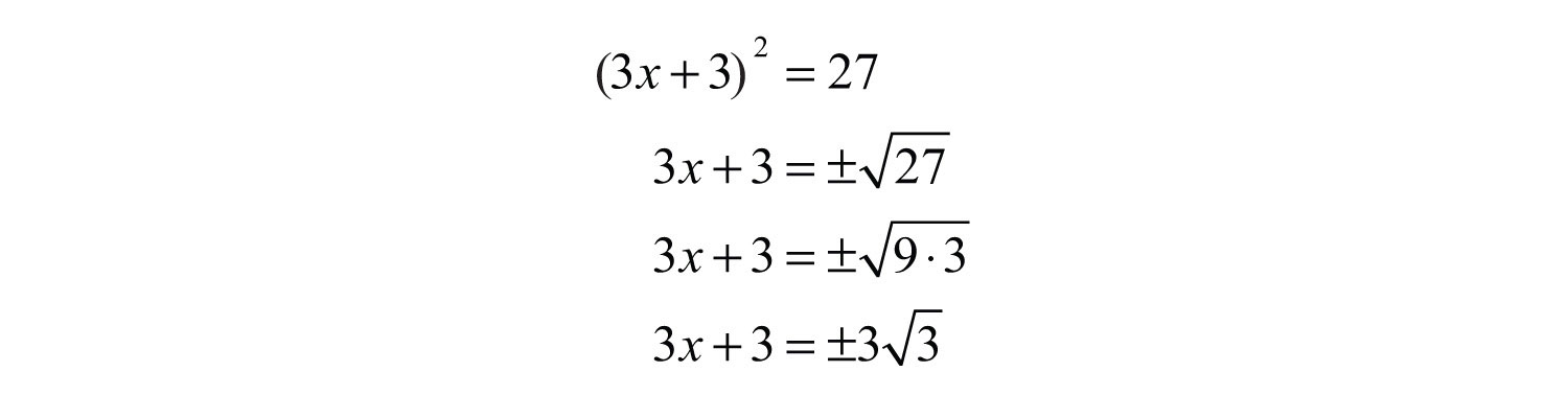 Steps In Solving Quadratic Equations By Extracting Square Roots 